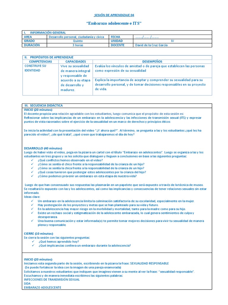 DPCC 5°-U4-SESION 04 | PDF | La sexualidad humana | Adolescencia