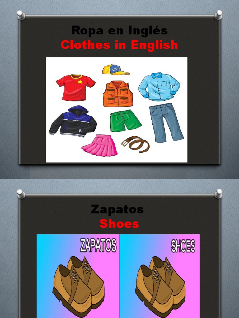 Ropa en Inglés-Clothers in English | PDF