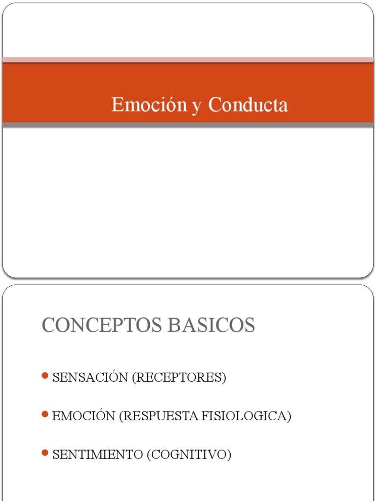 Emocion Y Conducta Pdf Reforzamiento Las Emociones