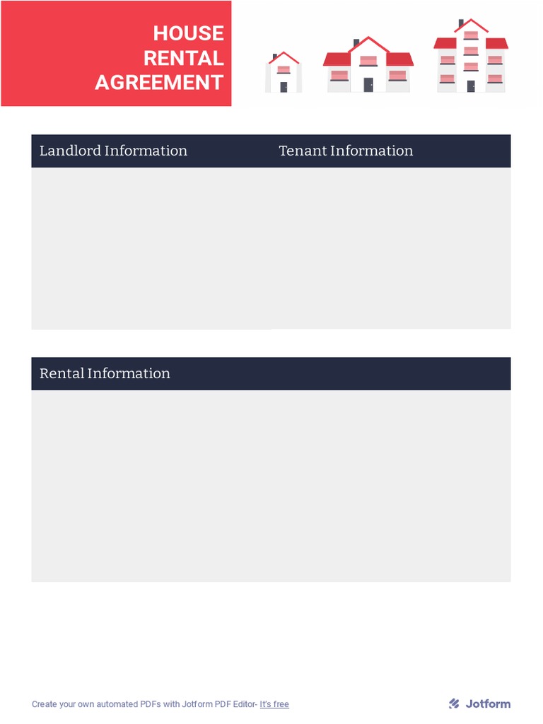 House Rental Agreement: Tenant Information Landlord Information | PDF ...