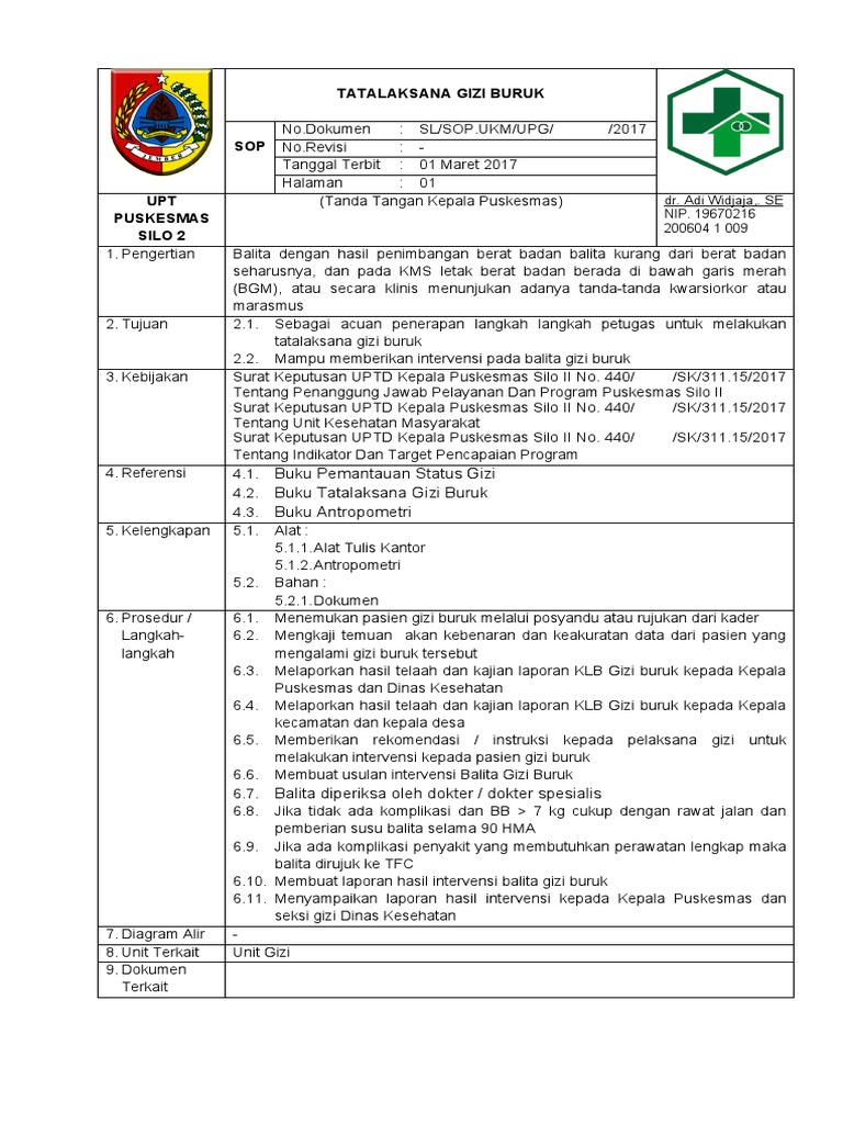 Sop Tatalaksana Gizi Buruk | PDF | Pengembangan Diri | Kesehatan Holistik