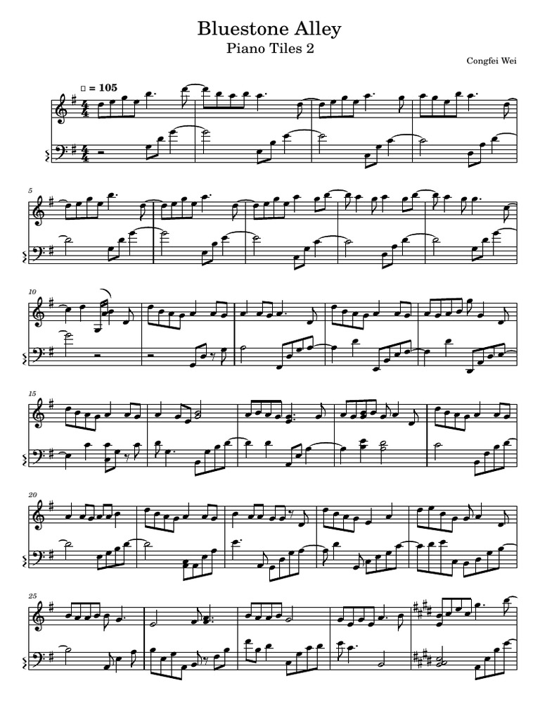 Bluestone Alley Piano Tiles | PDF