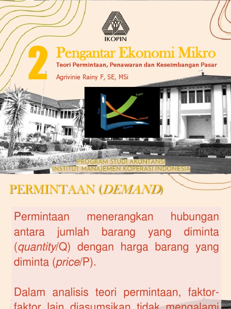 Modul 2 - Permintaan, Penawaran Dan Keseimbangan Pasar Agy | PDF