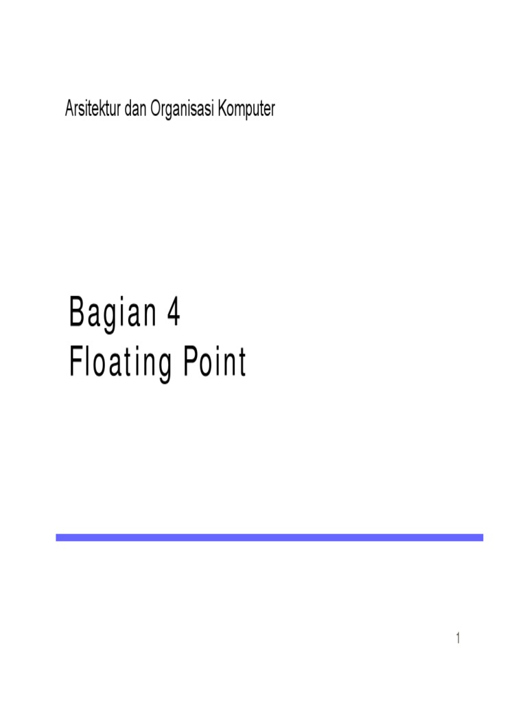 Representasi Bilangan Floating Point | PDF