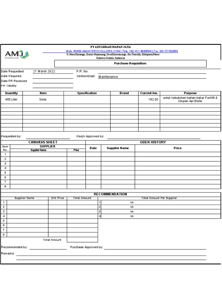 Form Purchasing | PDF | Business Process