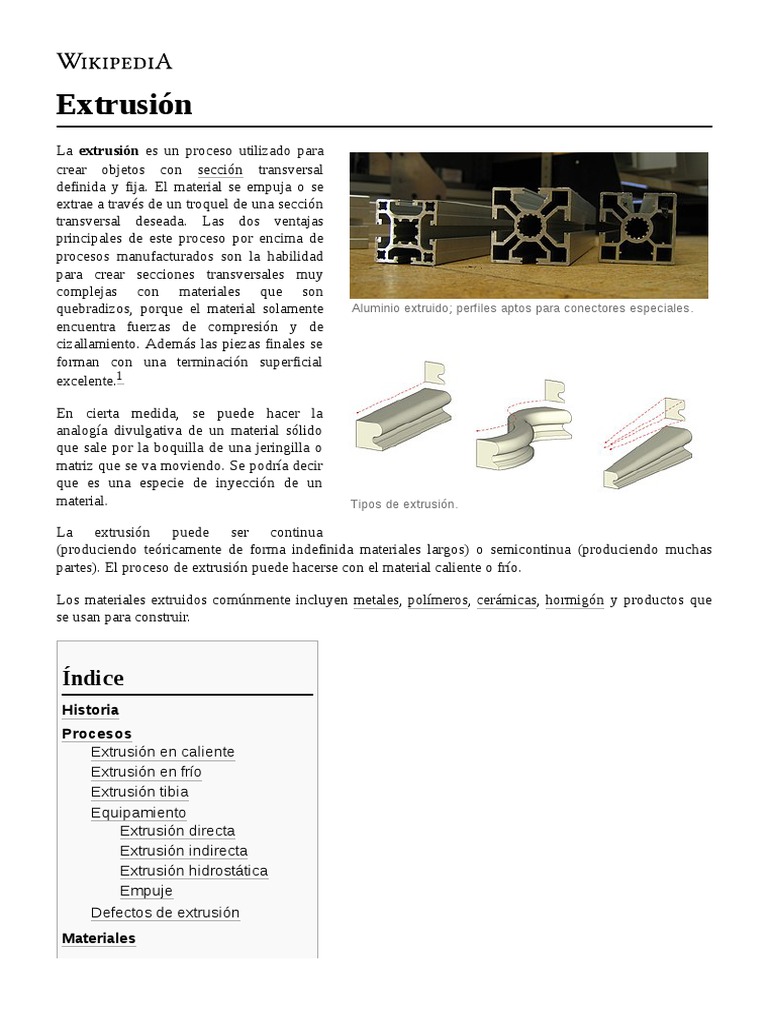 Extrusión | PDF | Extrusión | Materiales de construcción