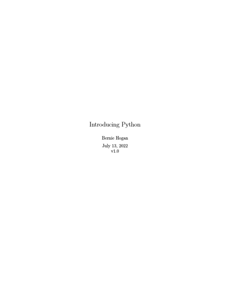 Introducing Python Pdf Software Engineering Computer Engineering