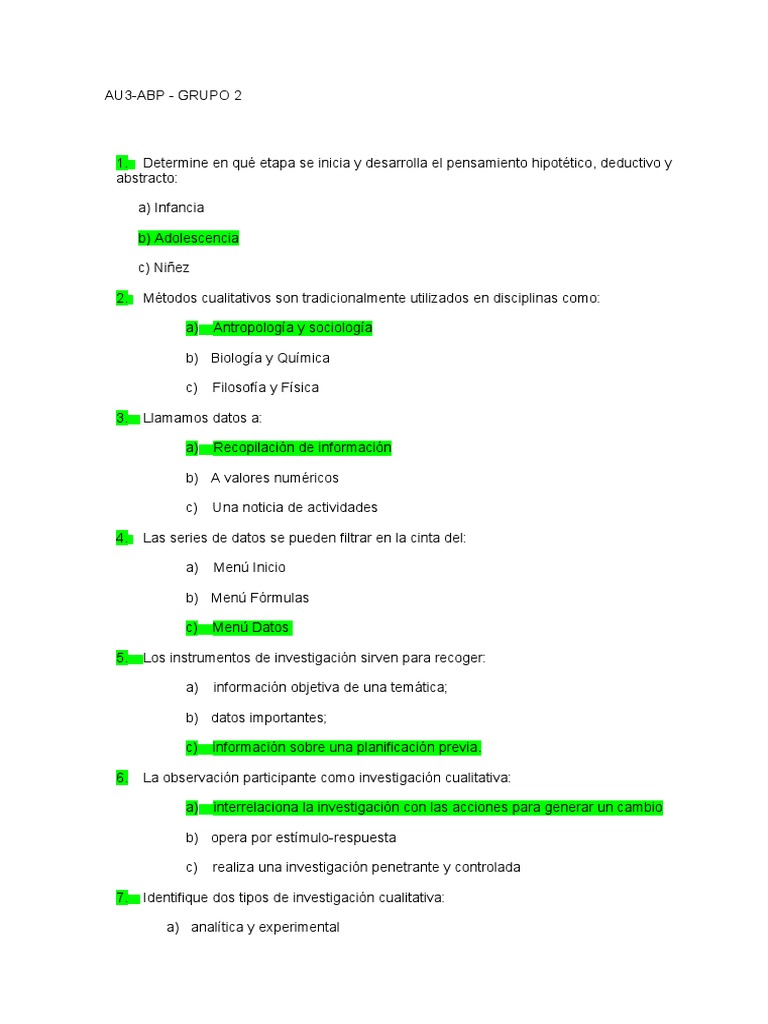 Au3-Abp - Grupo 2 | PDF | Método de enseñanza | Aprendizaje