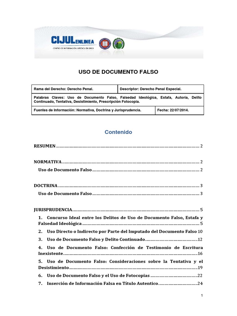 Uso de Documento Falso | Descargar gratis PDF | Trucos de confianza ...