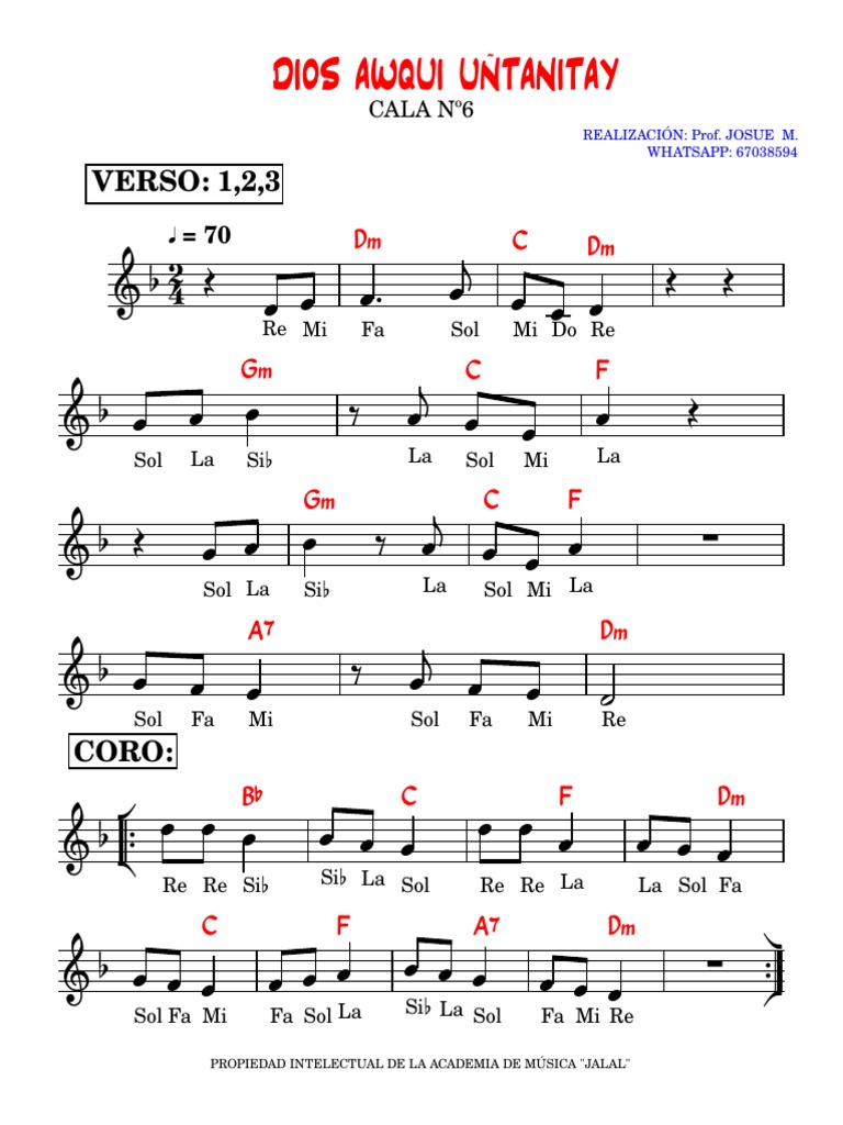 Cala 6 Dios Awqui Uñtanitay | PDF