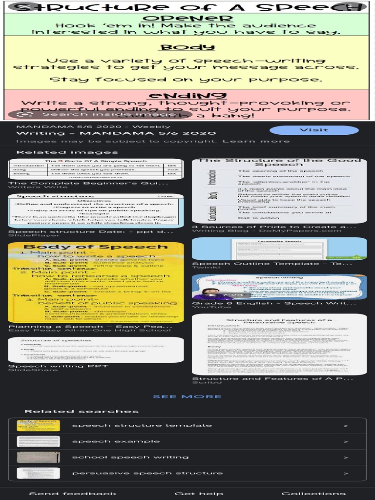Speech Structure Example - Google Search | PDF