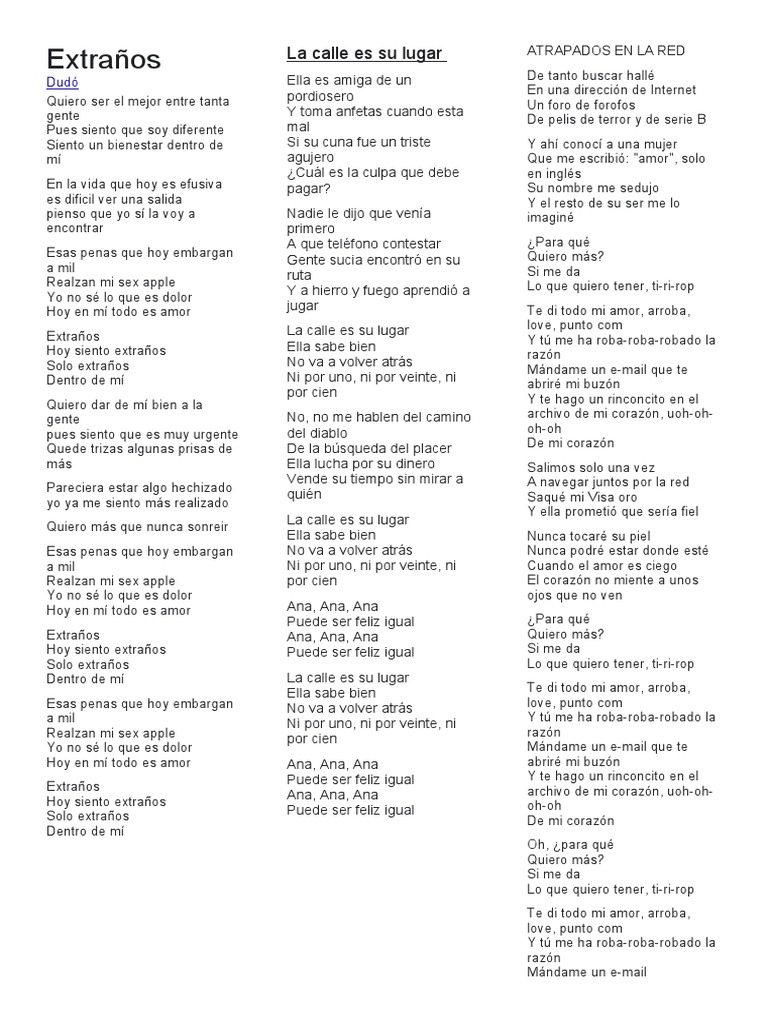 Cumpleaños de Erick Letras | PDF | Amor