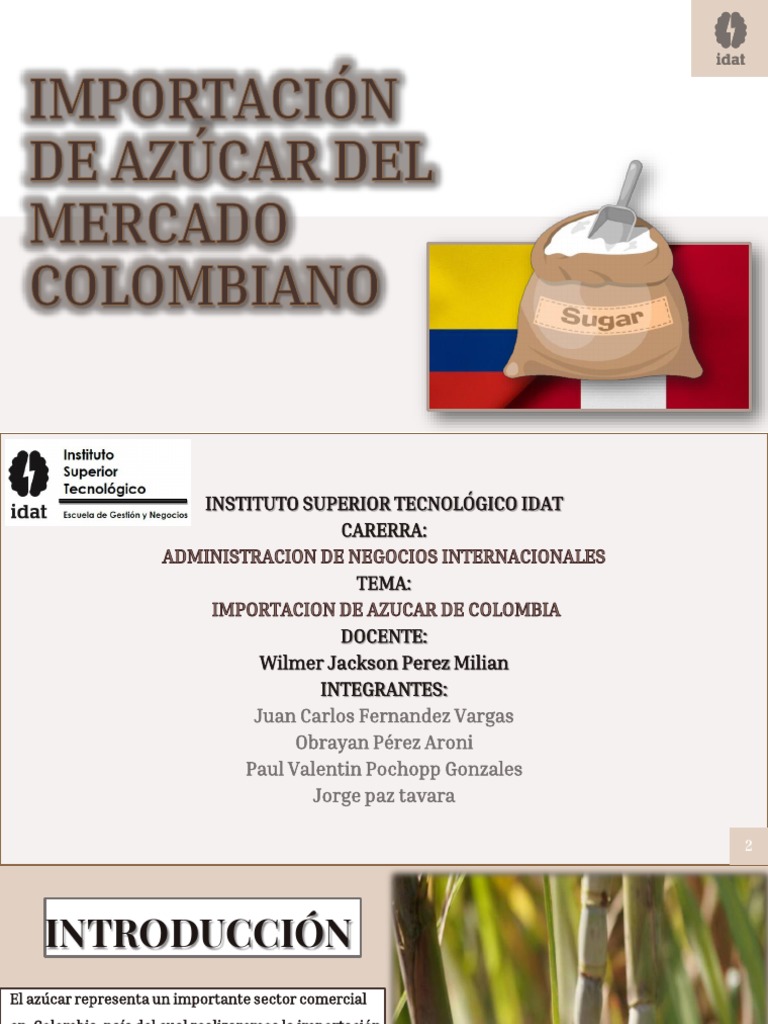 Importación de Azúcar Colombiano | PDF | Azúcar | Dieta y nutrición