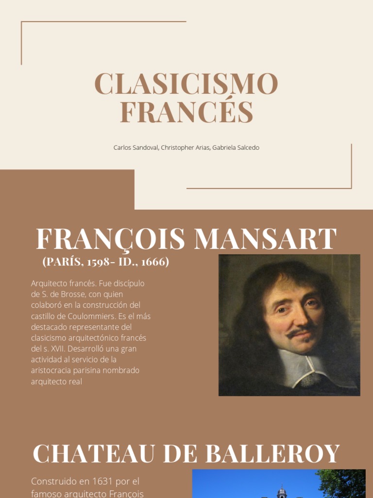 Clasicismo Francés | PDF | Palacio de Versalles | Diseño arquitectonico