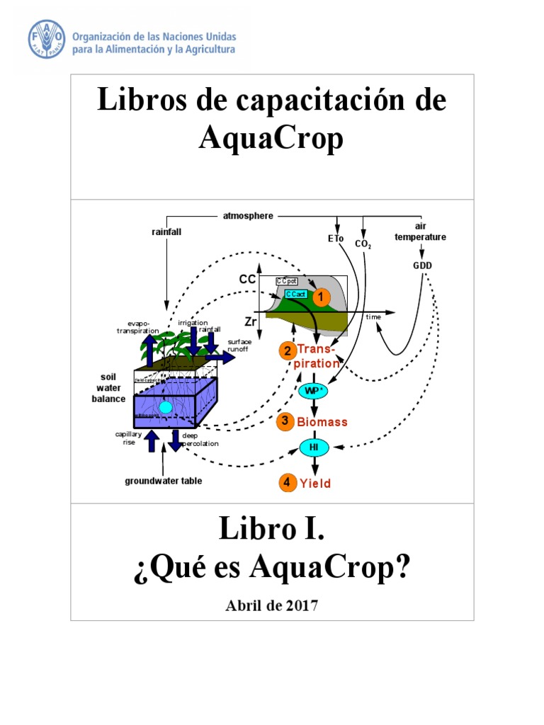 Manual de Uso de Aquacrop Libro 1 | PDF | Evapotranspiración | Humedad