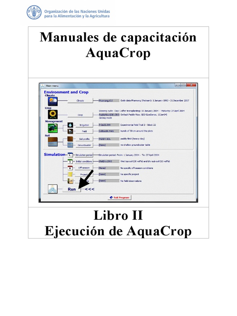 Manual de Uso de Aquacrop | PDF | Archivo de computadora | Clima