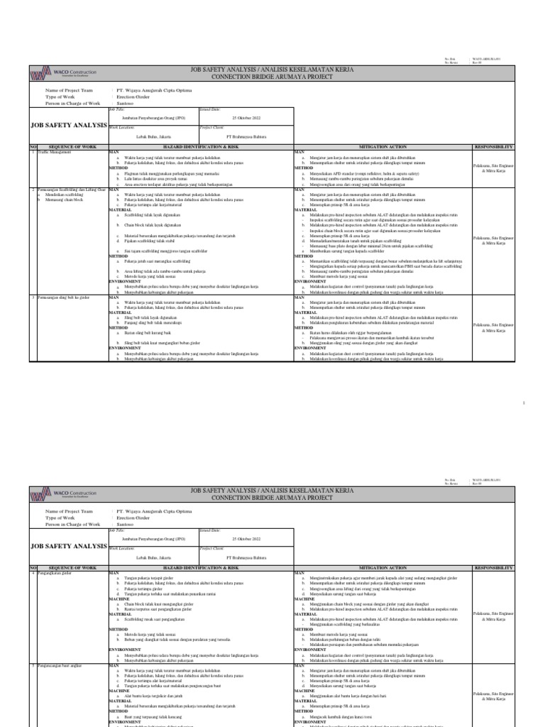 JSA Erection Girder | PDF