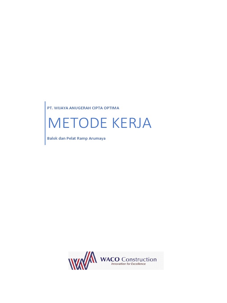 Metode Pekerjaan Balok Dan Pelat Ramp Arumaya | PDF