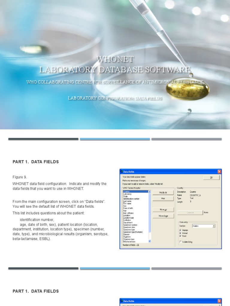 WHONET.7-Laboratory Configuration Data Fields | PDF | Urinary Tract Infection | Computing