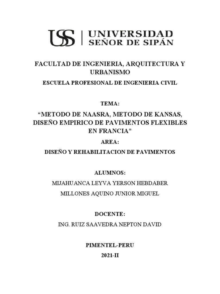 Grupo 26 Metodo de Naasra, Metodo de Kansas, Diseño Empírico de ...