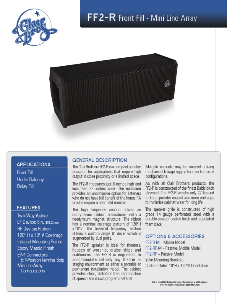 FF2-R Web | PDF | Loudspeaker | Sound Technology