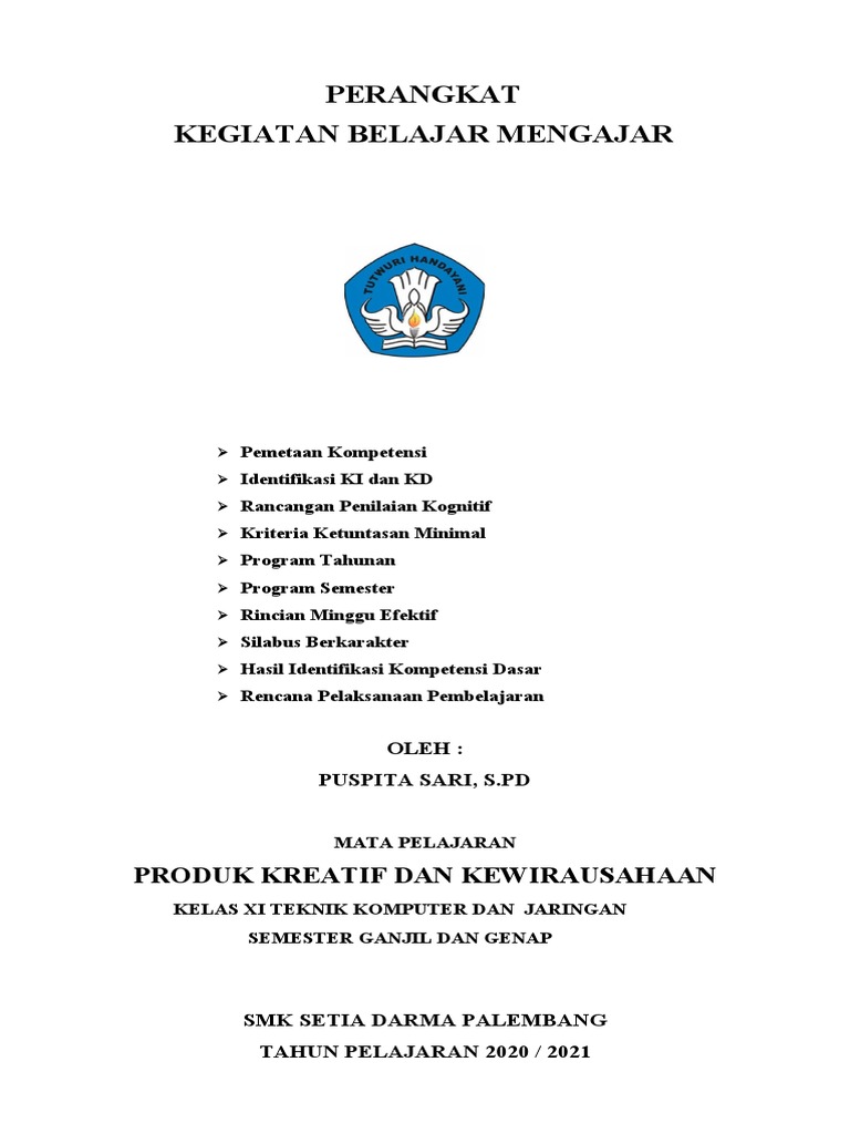 Perangkat K13 Revisi Produk Kreatif Dan Kwu 11 | PDF