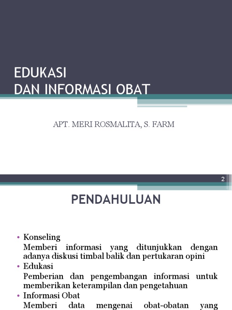 Edukasi Dan Informasi Obat | PDF