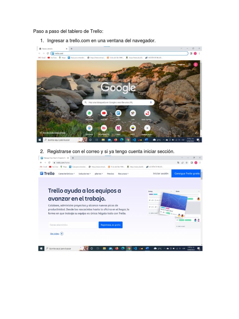 Paso A Paso Del Tablero de Trello | PDF