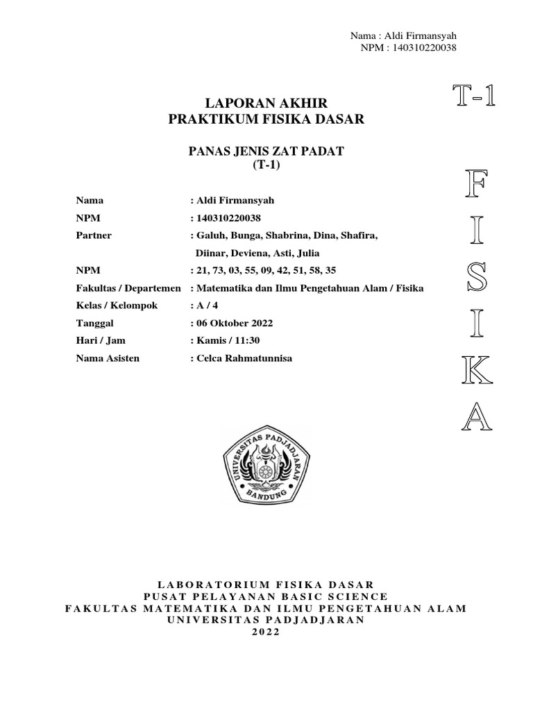 Panas Jenis Zat Padat dalam Fisika | PDF