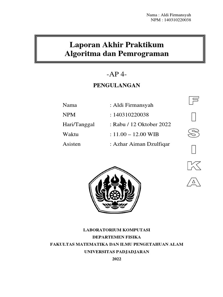 Laporan Akhir Pengulangan Python | PDF