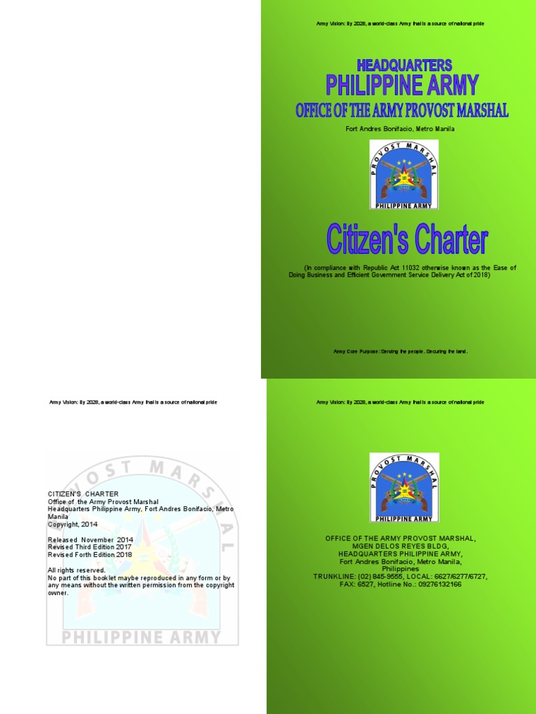 OAPM Citizens Charter (Publisher) Revised RA 11032 | PDF | Complaint ...