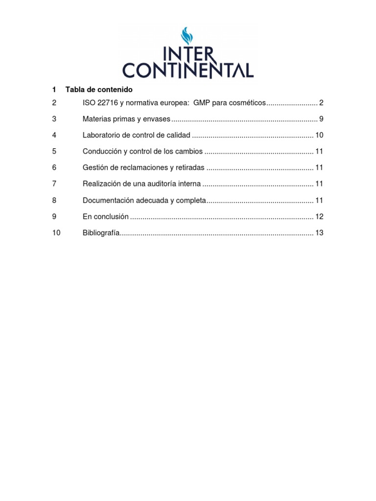 Generalidades de La Norma Iso 22716 | PDF | Calidad (comercial ...