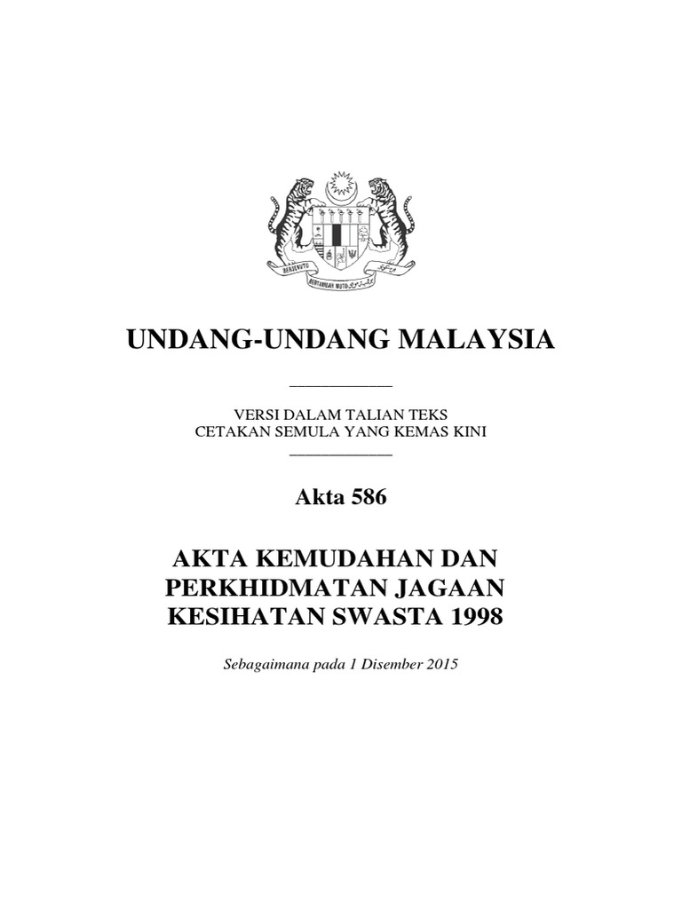 Akta Ckaps 1998 (A586) | PDF