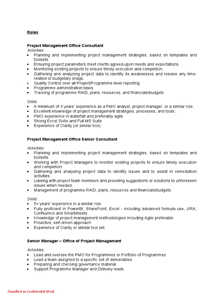 PMO Roles and Responsibilities Overview | PDF | Project Management ...