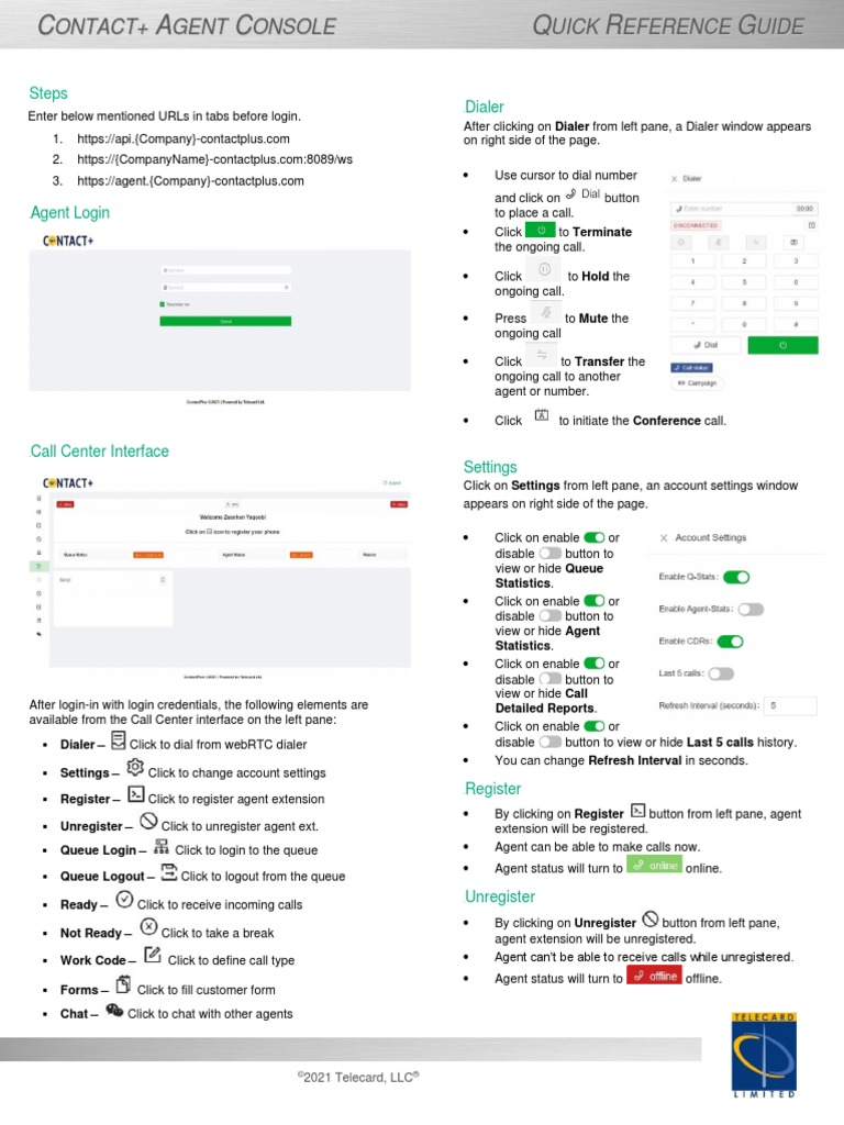 Call Center Agents Quick Reference Guide (v1.2) | PDF | Login ...