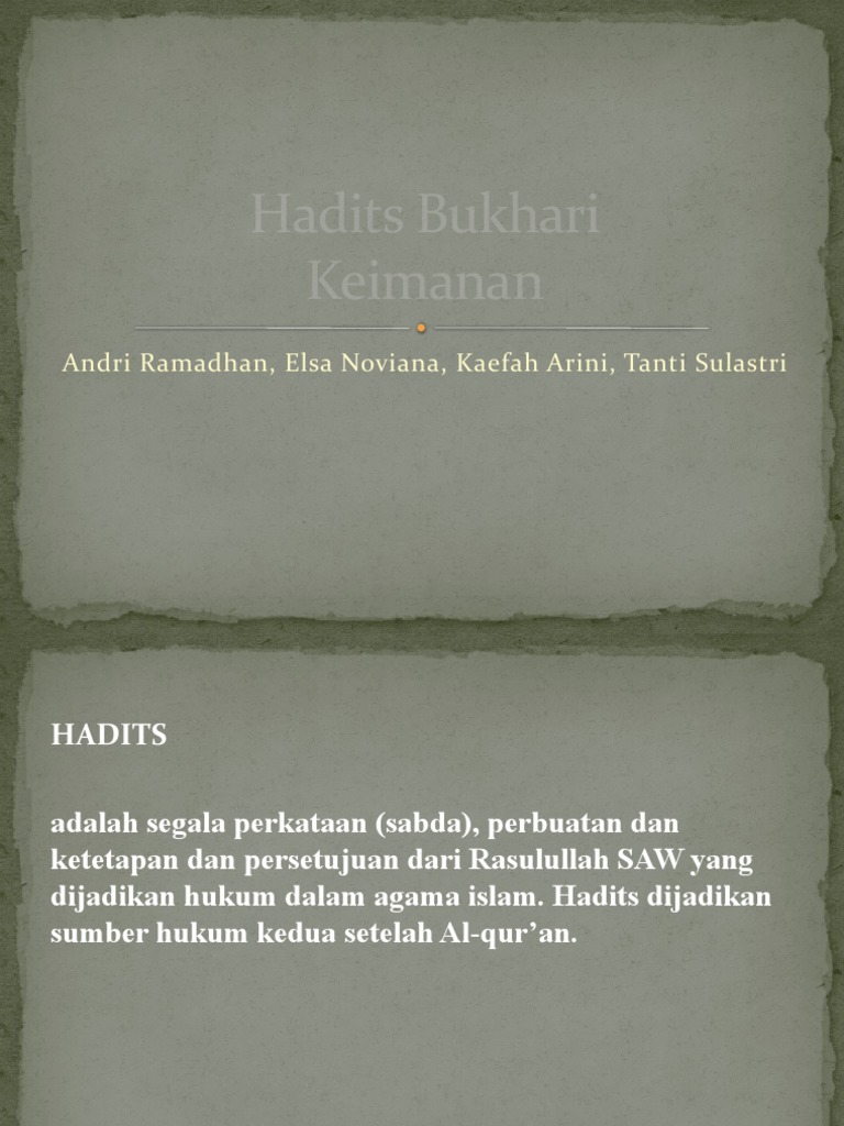 Hadits Bukhari | PDF