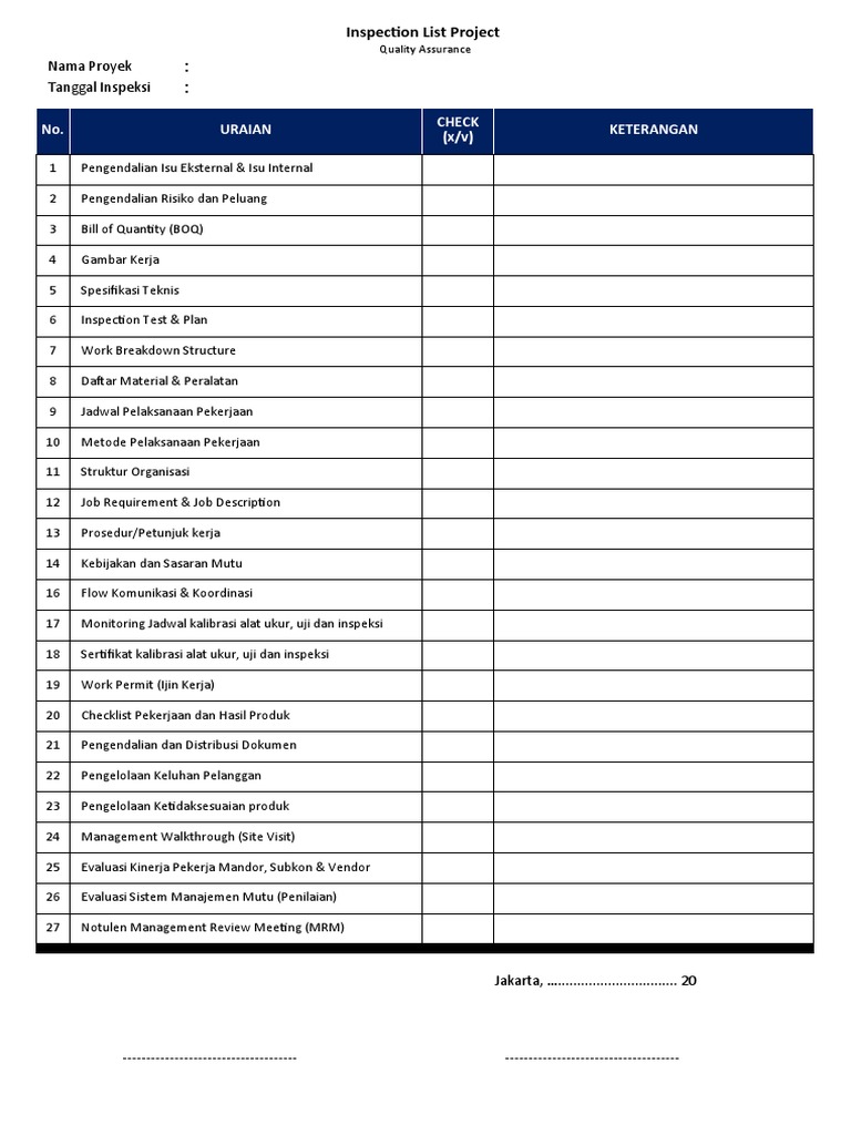 Checklist SMK3L | PDF | Bisnis | Komputer