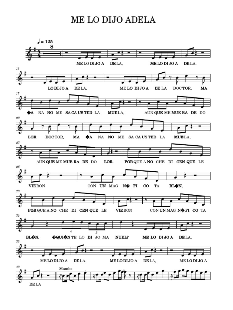 Me Lo Dijo Adela | PDF