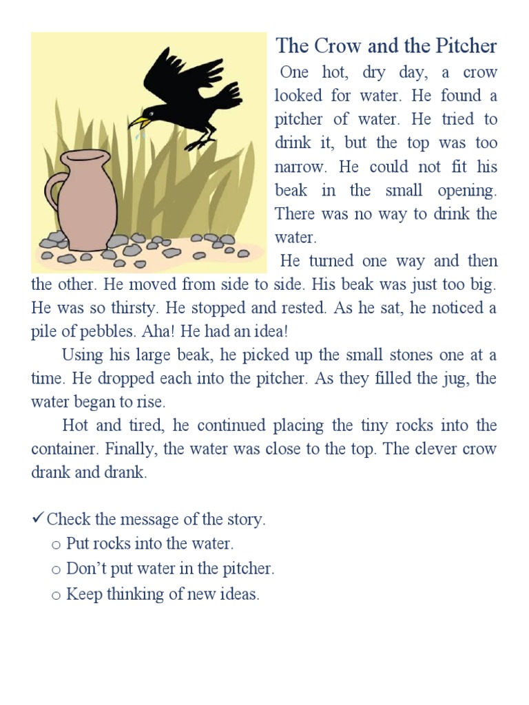 Clever Crow Solves Thirst Problem | PDF