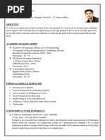 CA Inter Resume Format | PDF | Cognition | Cognitive Science