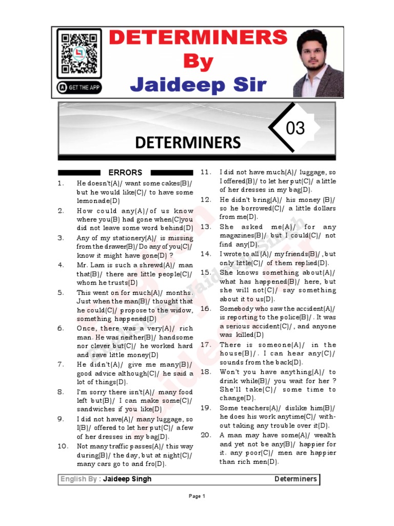 Determiners | PDF