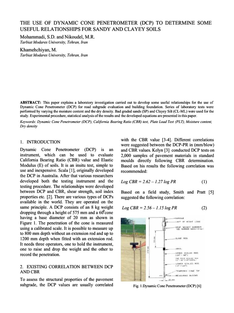 DCP To CBR 01 Materials Civil Engineering | PDF | Young's Modulus ...