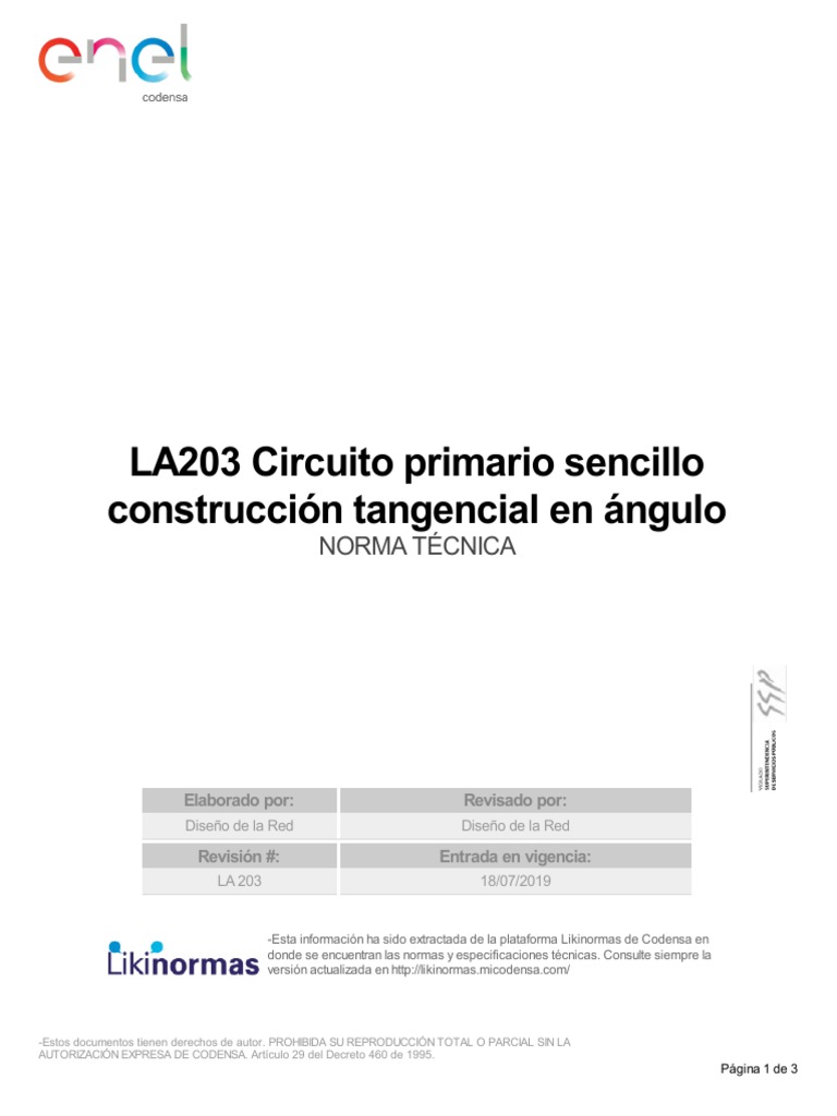LA203 - 786 Circuito Primario Sencillo Construcción Tangencial en Ángulo | PDF