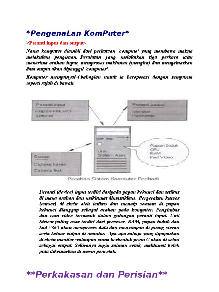 Nota Komputer | PDF | Komputer