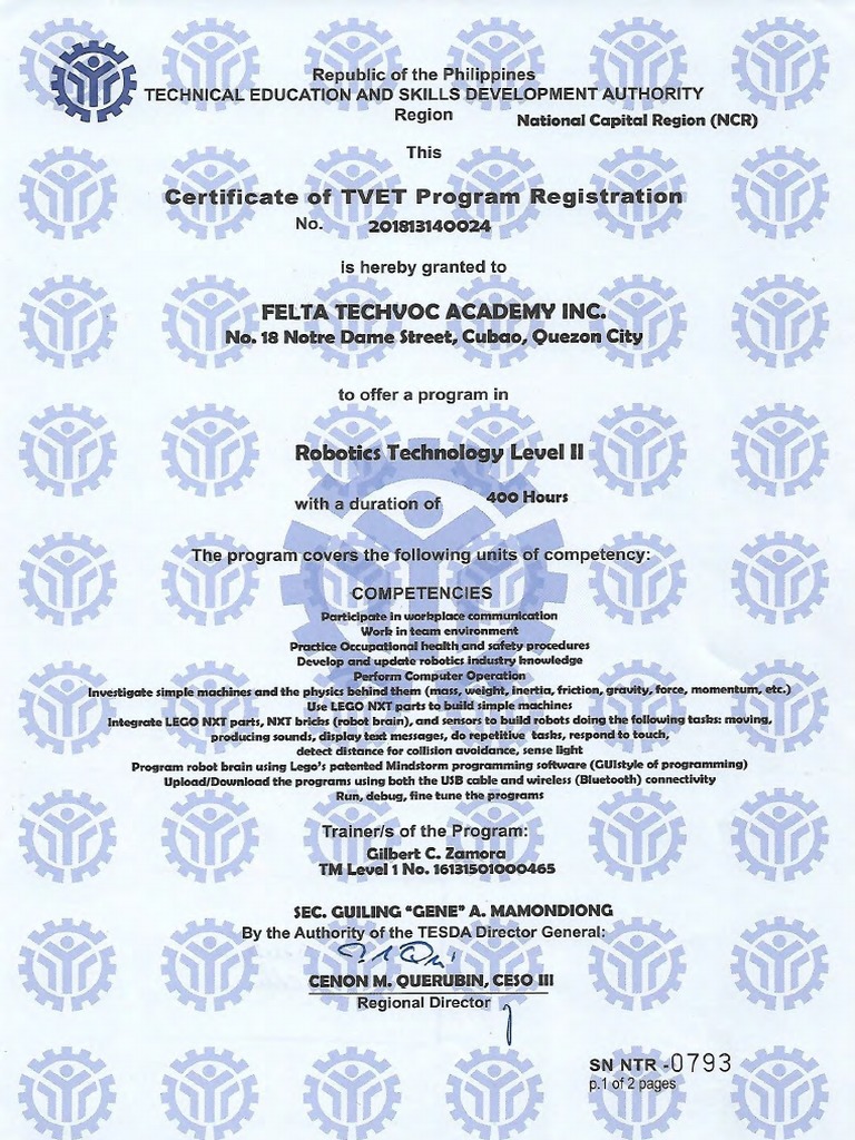 Techvoc Course Outline | PDF