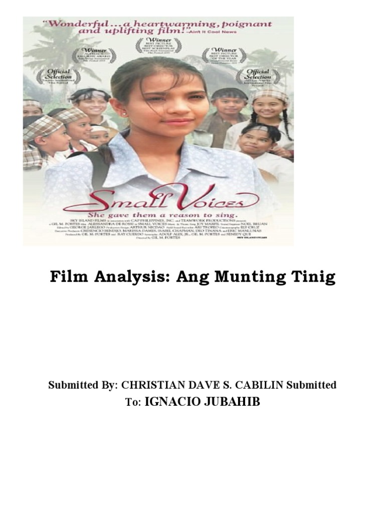 Film-Analysis Munting Tinig | PDF