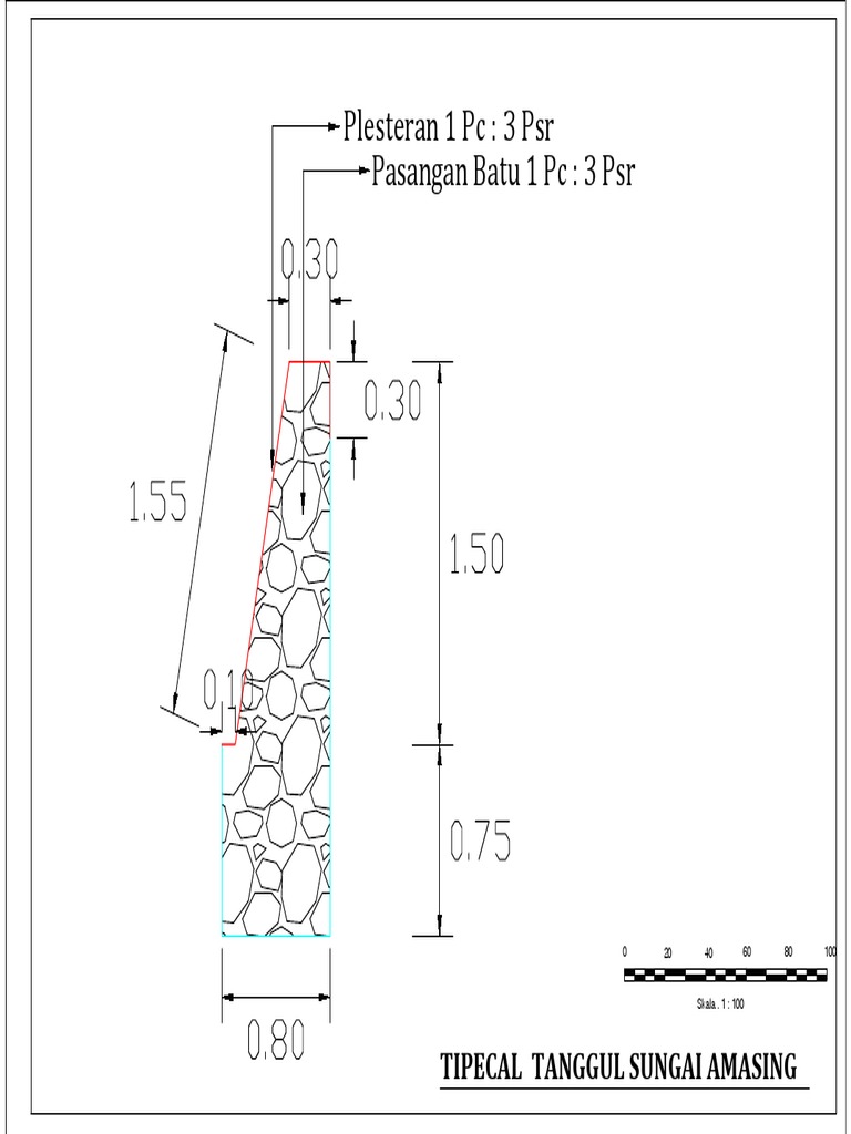 Gambar Typical Talud Kali Amasing Kota | PDF