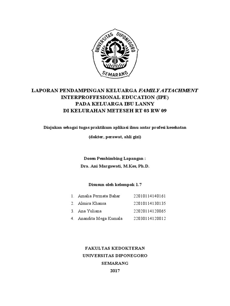 Laporan IPE Kelompok 1.7 | PDF