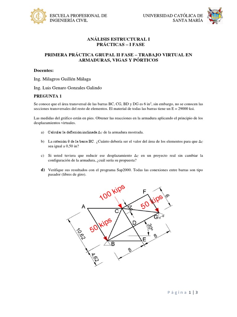 Primera Práctica Grupal - Ii Fase | PDF | Viga (Estructura) | Sectores Economicos