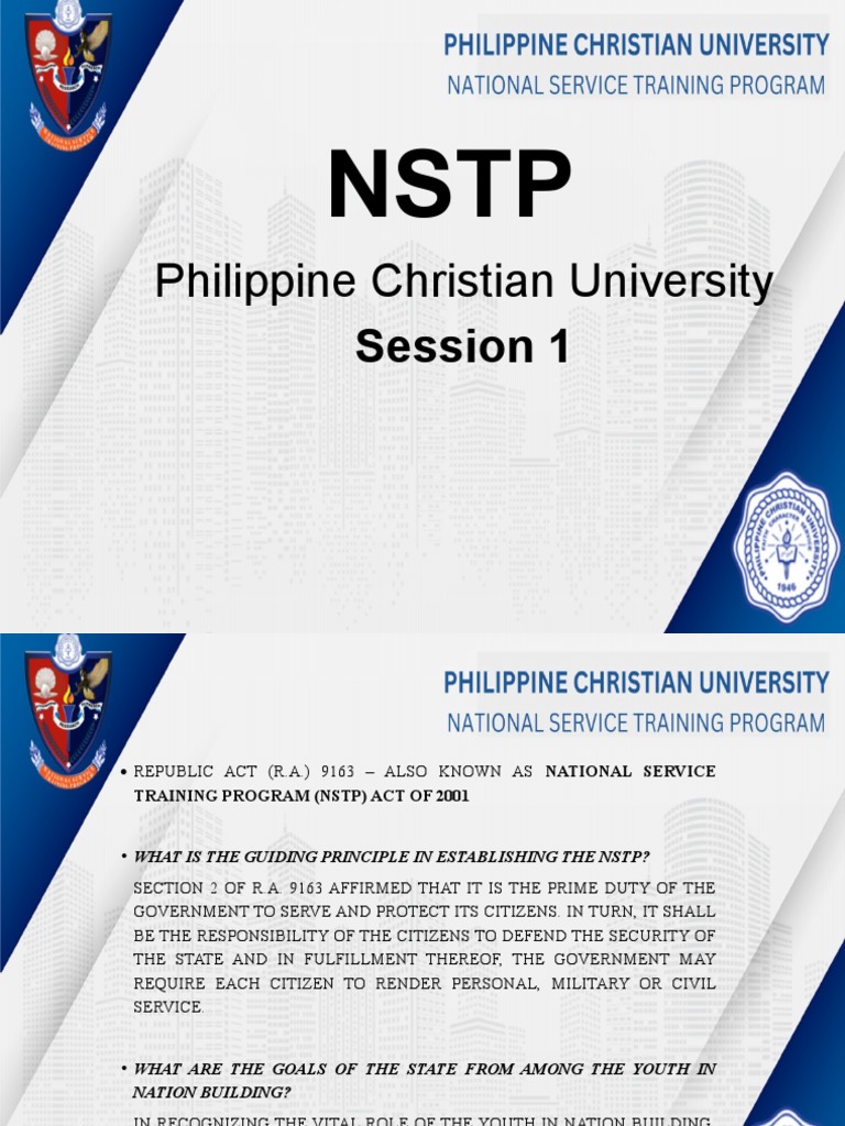 NSTP Presentation Session-1 | PDF